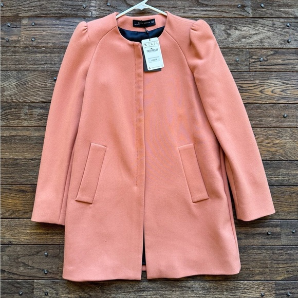 Zara | Jackets & Coats | Zara Coral Coat Jacket New | Poshmark